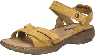 Josef Seibel Damen Riemchensandalen Debra 62, Frauen Sandalen,Weite G (Normal),Freizeitschuhe,offene Schuhe,Strandschuhe,Safran,40 EU