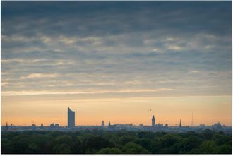 artboxONE Poster 45x30 cm Leipzig Städte EIN Morgen in Leipzig - Bild Leipzig Leipzig Sachsen