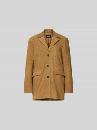 Rotate Blazer aus echtem Ziegenvelours