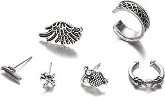 Generic Premium Quality Magnifique Boucles doreilles Set 6Pcs / Set Femmes Vintage Clip-on Oreille Cuff Stud Boucles doreilles Party Jewelry Boucles Doreilles