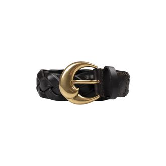 Etro Ceinture en Cuir Noir Femme - Femme - Accessoires - Noir - Taille: 85 CM