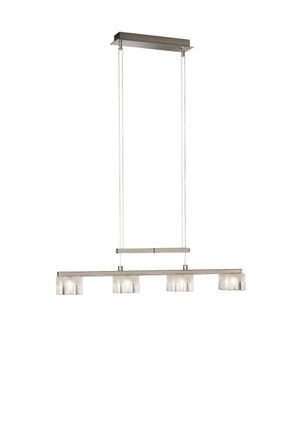 Massive Pendelleuchte Aiken dimmbar, Stahl geb&uuml;rstet, 20W