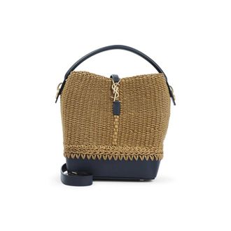 Saint Laurent Hobo Bags - Raffia And Leather Shoulder Bag With Detachable St - Gr. unisize - in Braun - f&uuml;r Damen