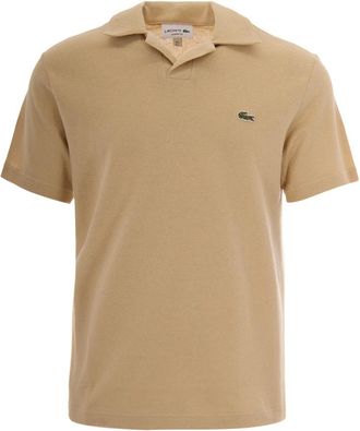 Lacoste Homme, Tops, Beige, Taille: L Polo Classique Coupe Standard en Coton et Lin