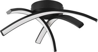 Eglo LED Deckenlampe Destro-E, Deckenleuchte St&auml;be, Lampe Decke Wohnzimmer, Wohnzimmerlampe aus Metall in Schwarz, Kunststoff in Wei&szlig;, warmwei&szlig;