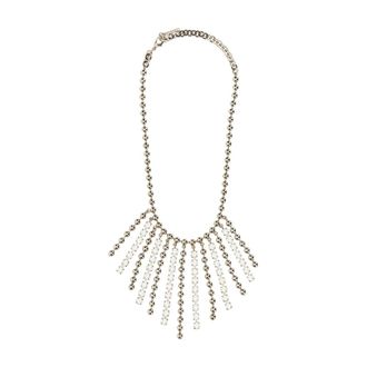 Alessandra Rich Femme, Accessoires, Gris, Taille: ONE Size Clip-closure Pendant Necklace