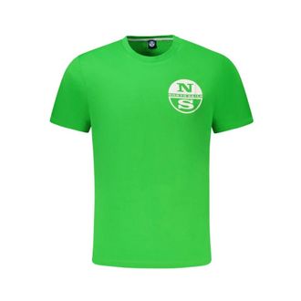 North Sails Homme, Tops, Vert, Taille: 2XL Green Cotton T-Shirt