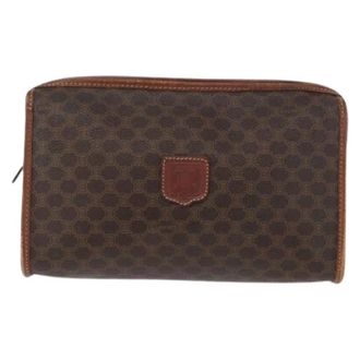 Celine Pochette Vintage en Toile Pre-owned - Femme - Pre-owned - Brun - Taille: ONE Size