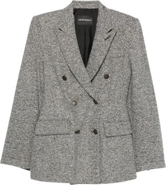 Emporio Armani Tweed Blazer - - Jackets - Damen - Grau - S