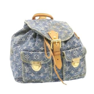 Louis Vuitton Sac &agrave; dos en denim Pre-owned - Femme - Pre-owned - Bleu - Taille: ONE Size