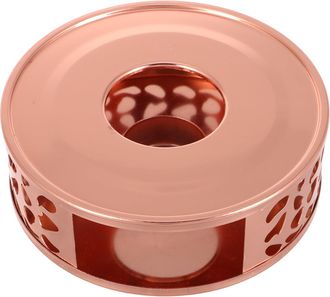 BESPORTBLE Edelstahl Teew&auml;rmer St&ouml;vchen mit Kerzenw&auml;rmer Stabiles Metall Heizbasis Schnelles Erhitzen Universeller Teekannenw&auml;rmer f&uuml;r Zuhause und Unterwegs Rosa