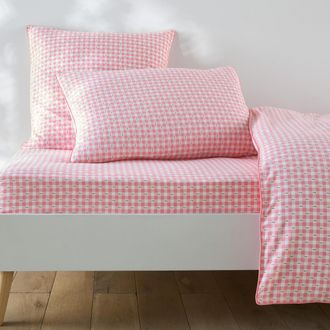 La Redoute Interieurs Drap-housse En Coton Lav&eacute; Vichy Fleuris