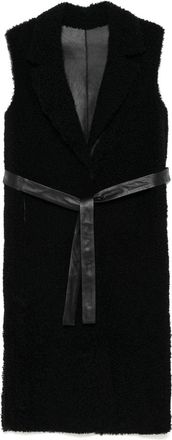 DESA 1972 Ärmelloser Shearling-Mantel - Schwarz