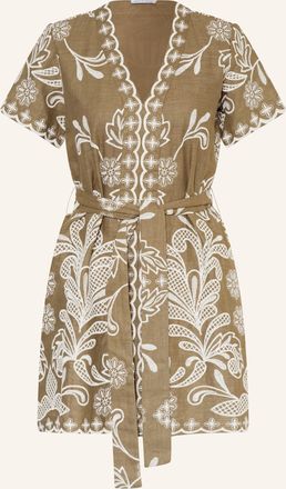 Mrs & Hugs Mrs & Hugs Kleid Mit Leinen gruen