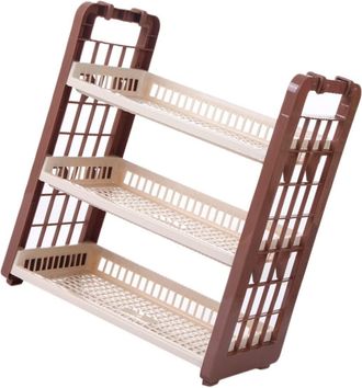 Cabilock Küchen Badezimmer Organizer Kunststoff Regal mit Abnehmbarem Design Stabiler Flacher Ablage Einfach zu Montieren Vielseitig Einsetzbar als Toiletten H