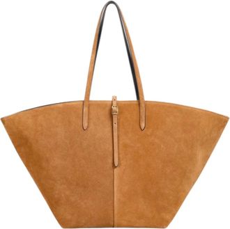 Erika Cavallini Semi Couture Femme, Sacs, Brun, Taille: ONE Size Trapezio Tote Bag