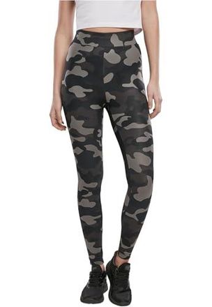 Urban Classics Legging Taille Haute pour Femme-Pantalon Technique Camouflage, Dark Camo, XS