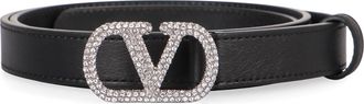 Valentino Garavani Femme, Accessoires, Noir, Taille: 95 CM Ceinture VLogo Signature en cuir
