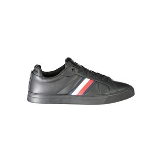 Tommy Hilfiger Schwarze Leder Herren Sneaker - - Shoes - Herren - Schwarzk - 40 EU