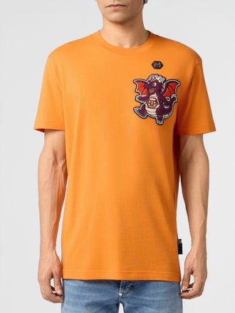 Philipp Plein T-shirt en coton avec logo Hexagon brod&eacute;