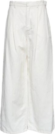 Max Mara Femme, Pantalons, Blanc, Taille: 38 FR Wide Pantalons