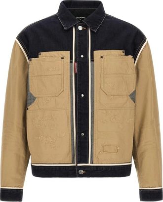 Dsquared2 Herren, Jacken, Beige, XLGr&ouml;&szlig;e