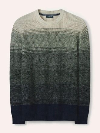 Walbusch Strickpullover Herren Degradee Pullover Rundhals Baumwolle, modern