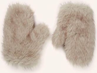 Marc Cain Handschuhe Aus Kunstpelz beige