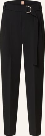 HUGO BOSS Paperbag-Hose Tapia schwarz