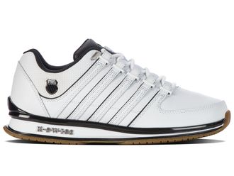 K-Swiss Homme Rinzler Basket, Blanc et Noir, 44 EU