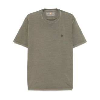 Timberland Homme, Tops, Vert, Taille: M T-shirt &agrave; Manches Courtes et Col Rond