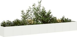 vidaXL Vidaxl - Jardinière blanc 360x40x40 cm acier laminé à froid