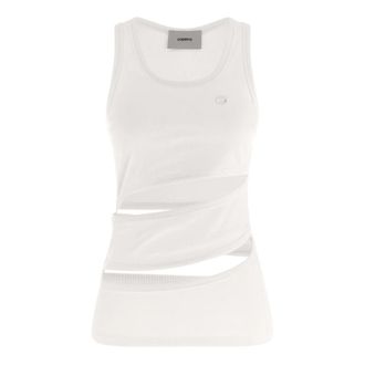Coperni Spiral Tank Top - - Tops - Damen - Wei&szlig; - M
