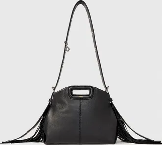 Maje Miss M Mini Tasche Aus Glattleder - Schwarz - Maje