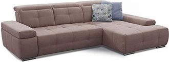 Cavadore Cavadore Schlafsofa Mistrel mit XL-Longchair, Ecksofa mit leichter Fleckentfernung dank Soft Clean, geeignet für Haushalte mit Kindern, Haustieren, 27