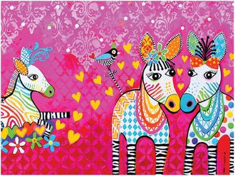 Maxwell & Williams GX0122 Love Hearts Tiermotiv Geschirrtuch mit Tiger Tiger Design, 100% Baumwolle, Rot, 50 x 70 cm, Waschmaschinenfähig