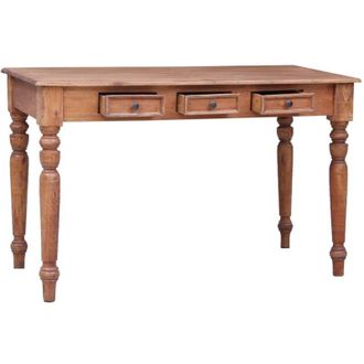 vidaXL Vidaxl - Bureau droit avec 3 tiroirs en bois de r&eacute;cup&eacute;ration 117x57x75 cm - Style rustique - Espace de rangement optimis&eacute; - Assemblage requis