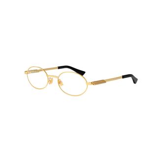 Bottega Veneta Bv1470S Oval Sonnenbrille - - Accessories - unisex - Gelb - 52 MM