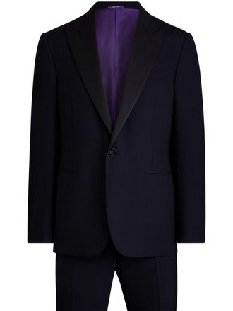 Ralph Lauren Purple Label costume en laine - Bleu