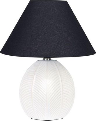 Beliani Beliani - Lampe de Table Beige en C&eacute;ramique 42 cm Abat-Jour en C&ocirc;ne Eclairage Ambiant Cadena