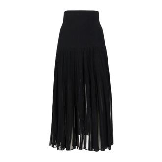 Alaia Femme, Jupes, Noir, Taille: 38 FR Midi Skirts
