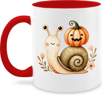 Shirtracer Tasse Tassen 325ml - Süße Schnecke mit Kürbis | Herbstliches Baby und Kinder Motiv | Niedliches Design für Halloween und Herbst | Herbstliche Geschenk