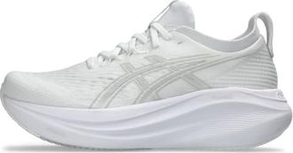 Asics Asics Chaussures de Course Gel-Nimbus 27 pour Femme, Blanc/Gris Glacier, 39.5 EU