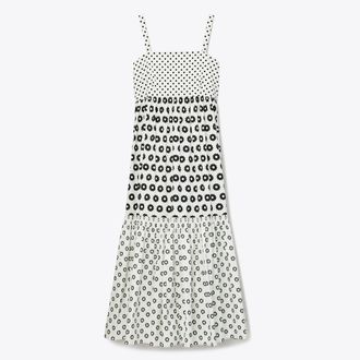 Tory Burch Damen Bedrucktes Sommerkleid aus Baumwolle