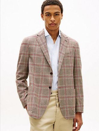 Tommy Hilfiger Blazer &agrave; boutonnage droit &agrave; carreaux