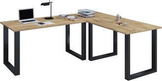 VCM Bureau Lona h. 76 x. l. 190 x p. 190 cm Noir / Jardin