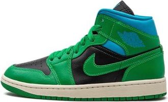 Nike Jordan NIKE Jordan WMNS Air Jordan 1 MID SE DO6699 200, Noir/vert chanceux aquatone, 38.5 EU