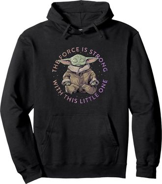 Star Wars The Mandalorian Grogu The Force Is Strong Circle Pullover Hoodie