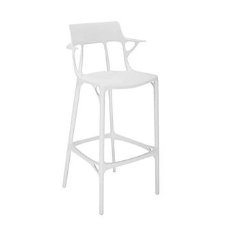 Kartell A.I. Stool Recycled, Hocker, Weiß, Höhe 75 cm