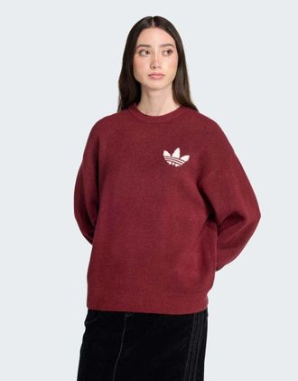adidas Originals Athletic Dept - Sweat en maille - Rouge ombr&eacute;